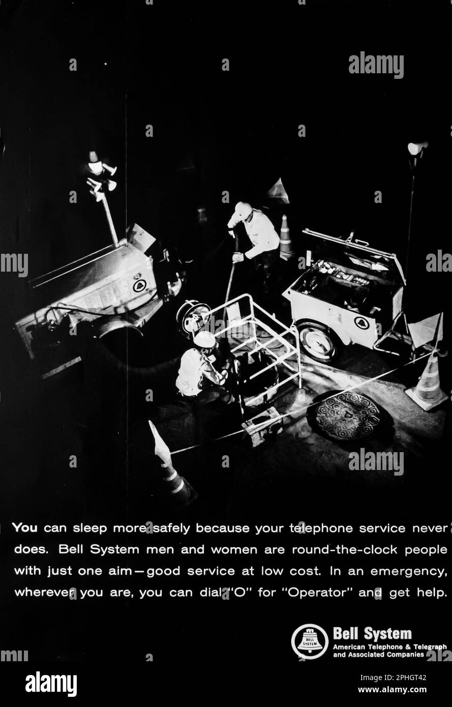 Bell System telephone service advert in a Natgeo magazine, April 1966 ...