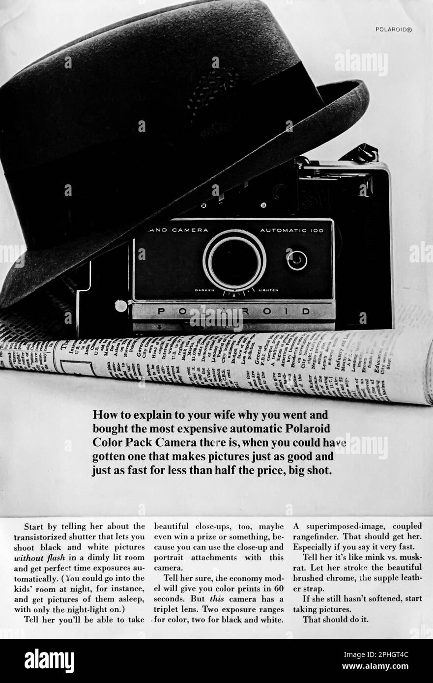 Polaroid Color Pack Camera advert in a Natgeo magazine, April 1966 ...