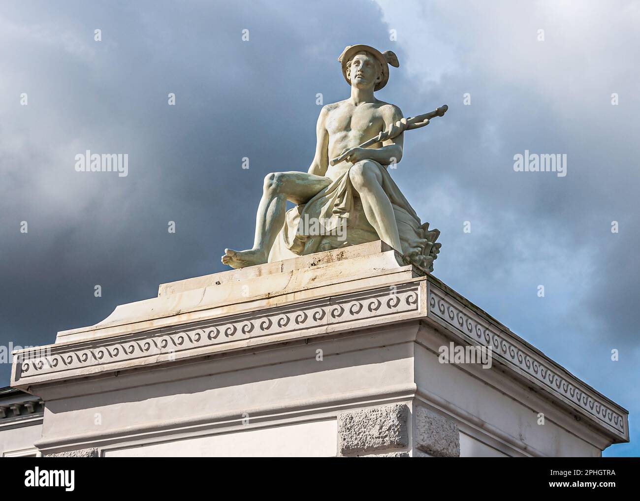 Copenhagen, Denmark - September 13, 2010: Mercurius or Hermes God white ...