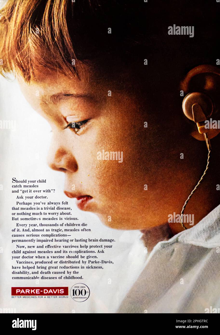 Parke-Davis Pharmaceutical company advert in a Natgeo magazine ...