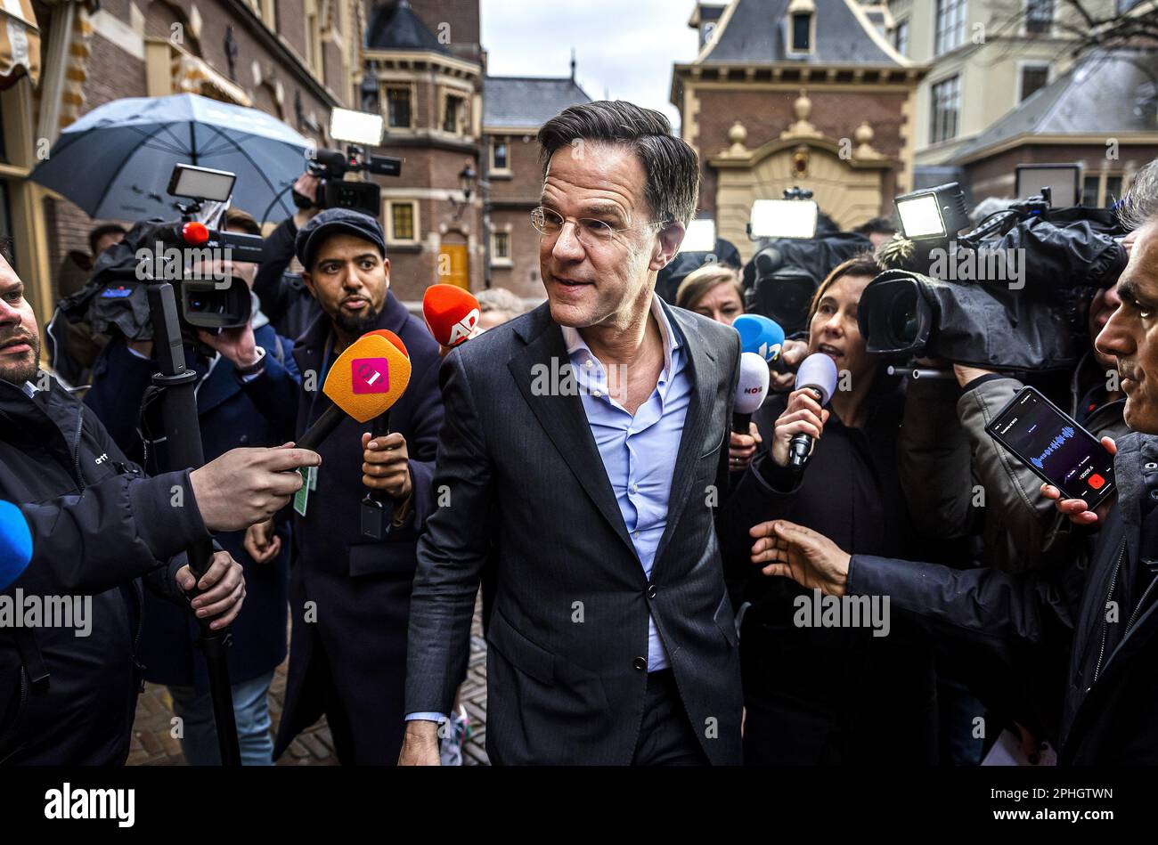 THE HAGUE - Prime Minister Mark Rutte arrives at the Ministry of ...