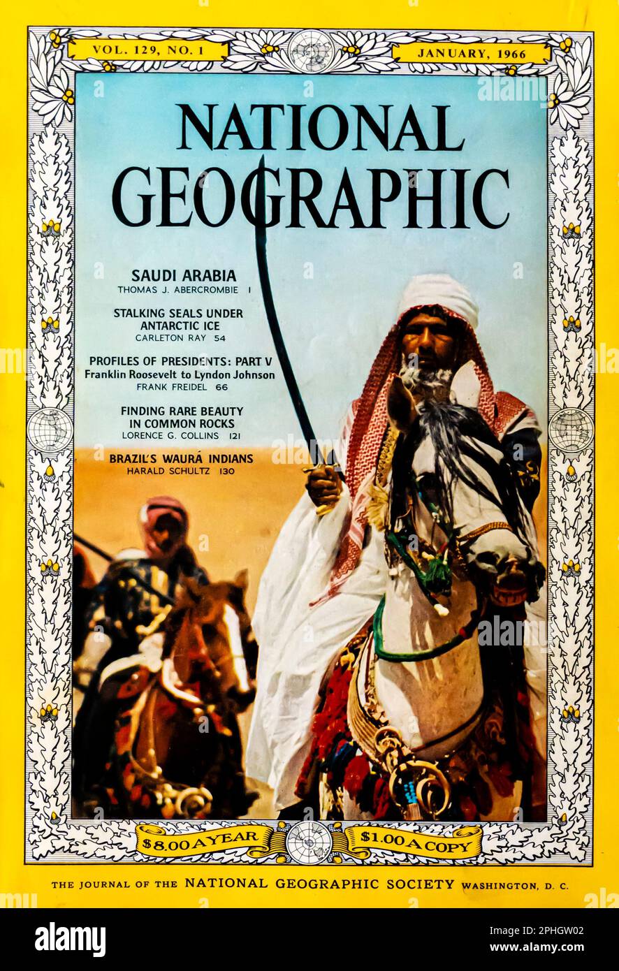 National Geographic magazine cover January 1966 Stock Photo - Alamy