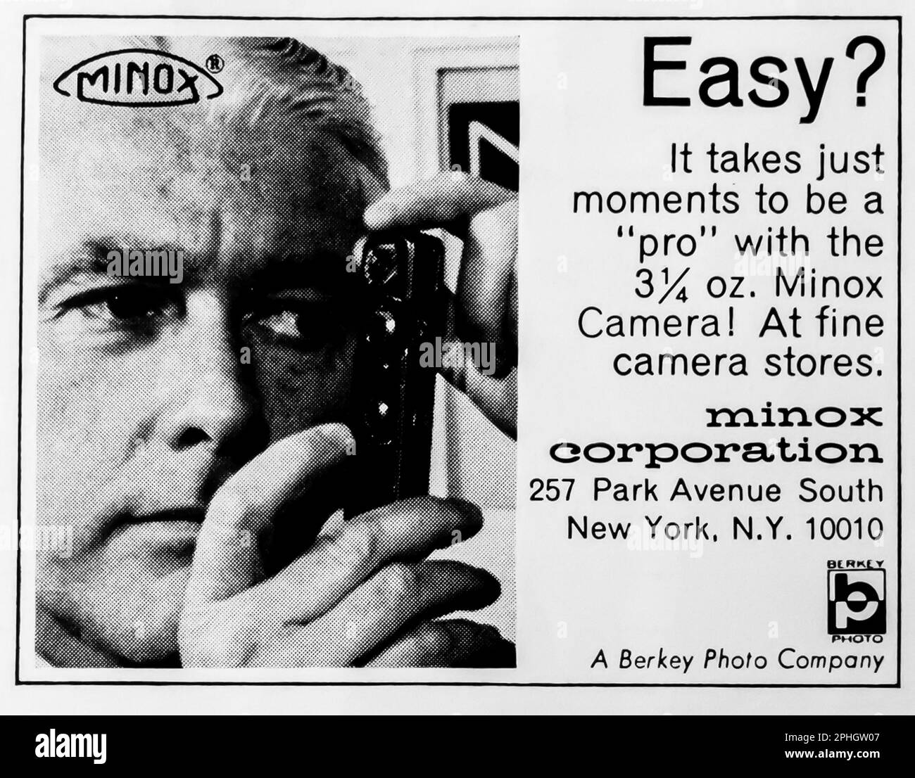 Minox camera advert in a Natgeo magazine, January 1966 Stock Photo - Alamy