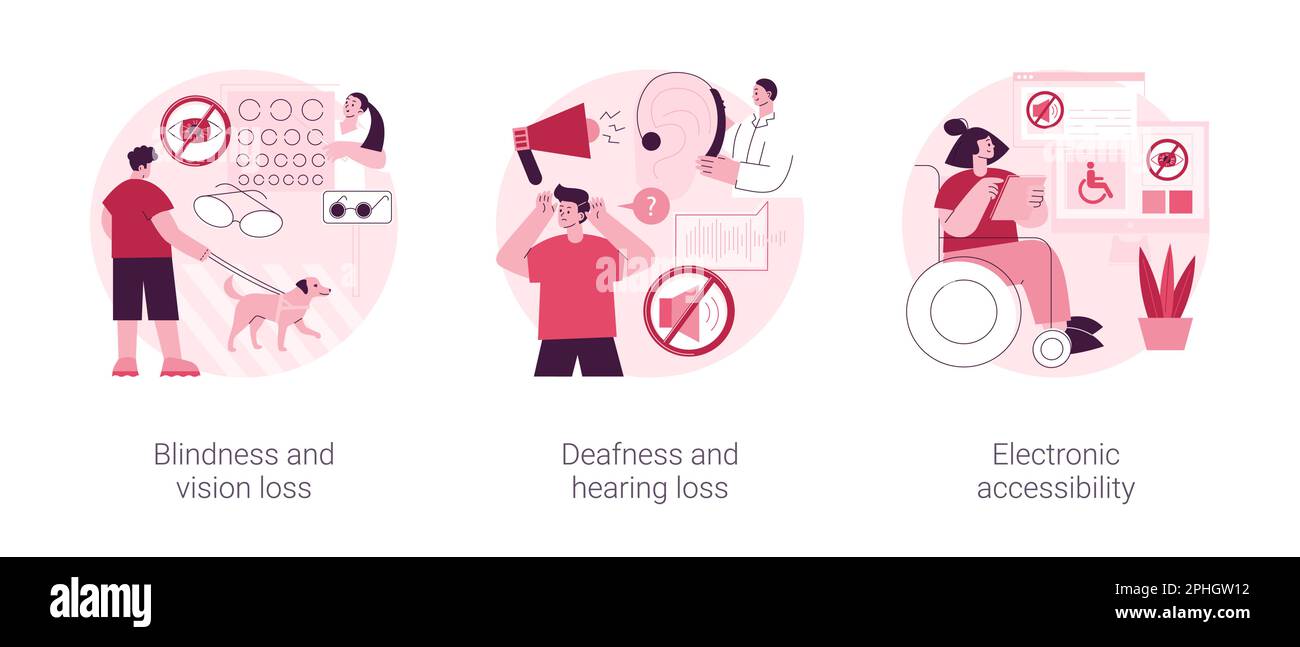 Communication technology for disabled people abstract concept vector ...