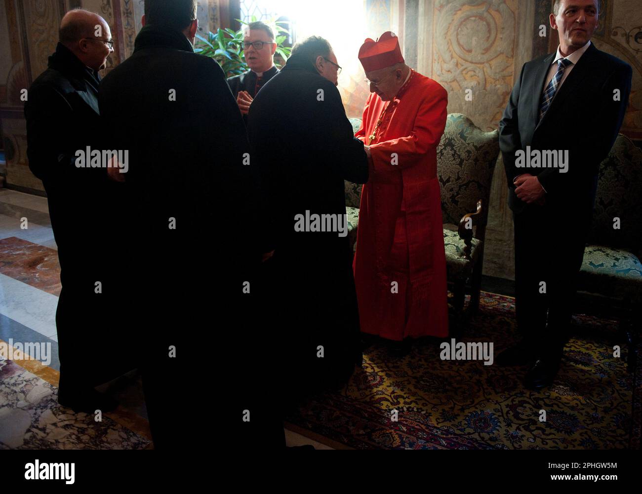 February 14, 2015 Cardinal Karl-Josef Rauber receives congratulations ...