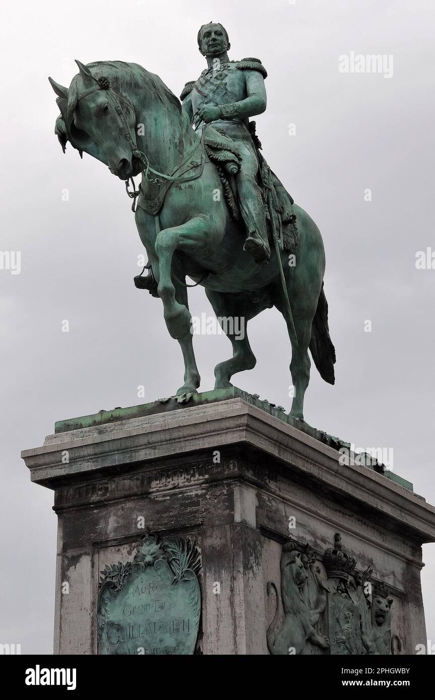 Equestrian statue of Grand Duke William II , Luxembourg City, Grand ...