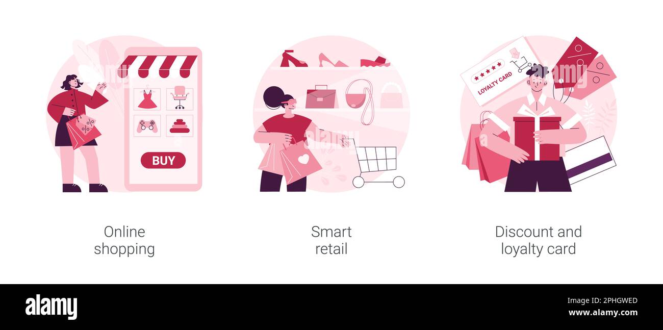 E-commerce platform abstract concept vector illustration set. Online ...