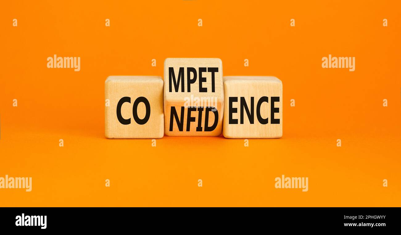 Competence and confidence symbol. Concept word Competence Confidence on ...