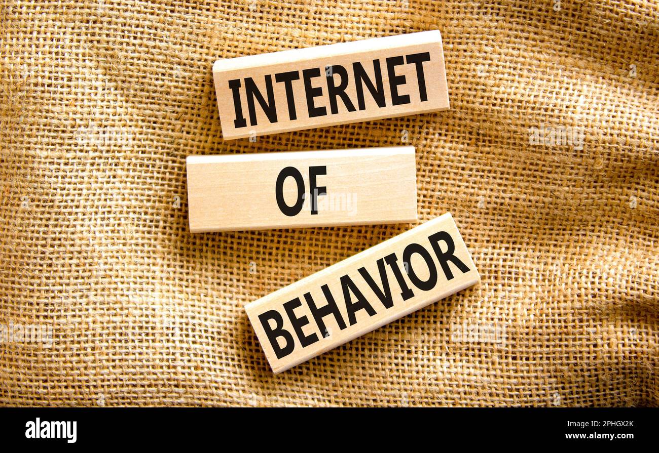 Internet of behavior symbol. Concept words Internet of behavior on ...