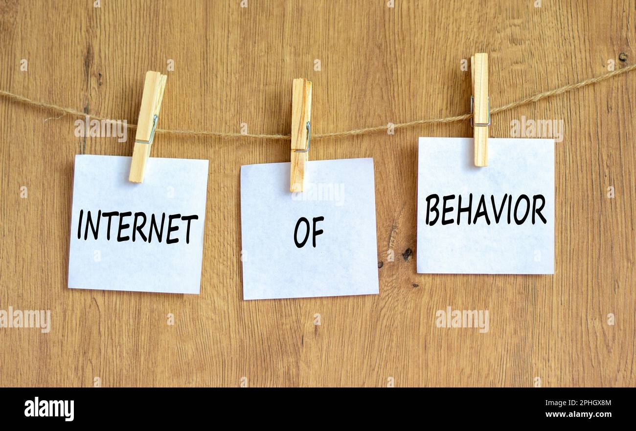 Internet of behavior symbol. Concept words Internet of behavior on ...