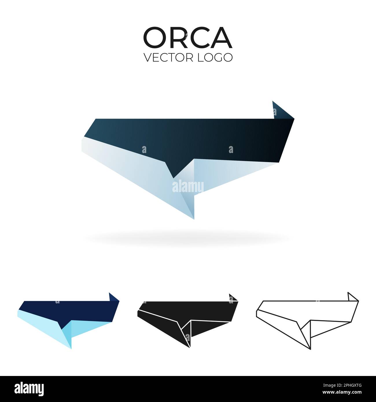 Origami vector logo and icon with orca Stock Vector Image & Art - Alamy