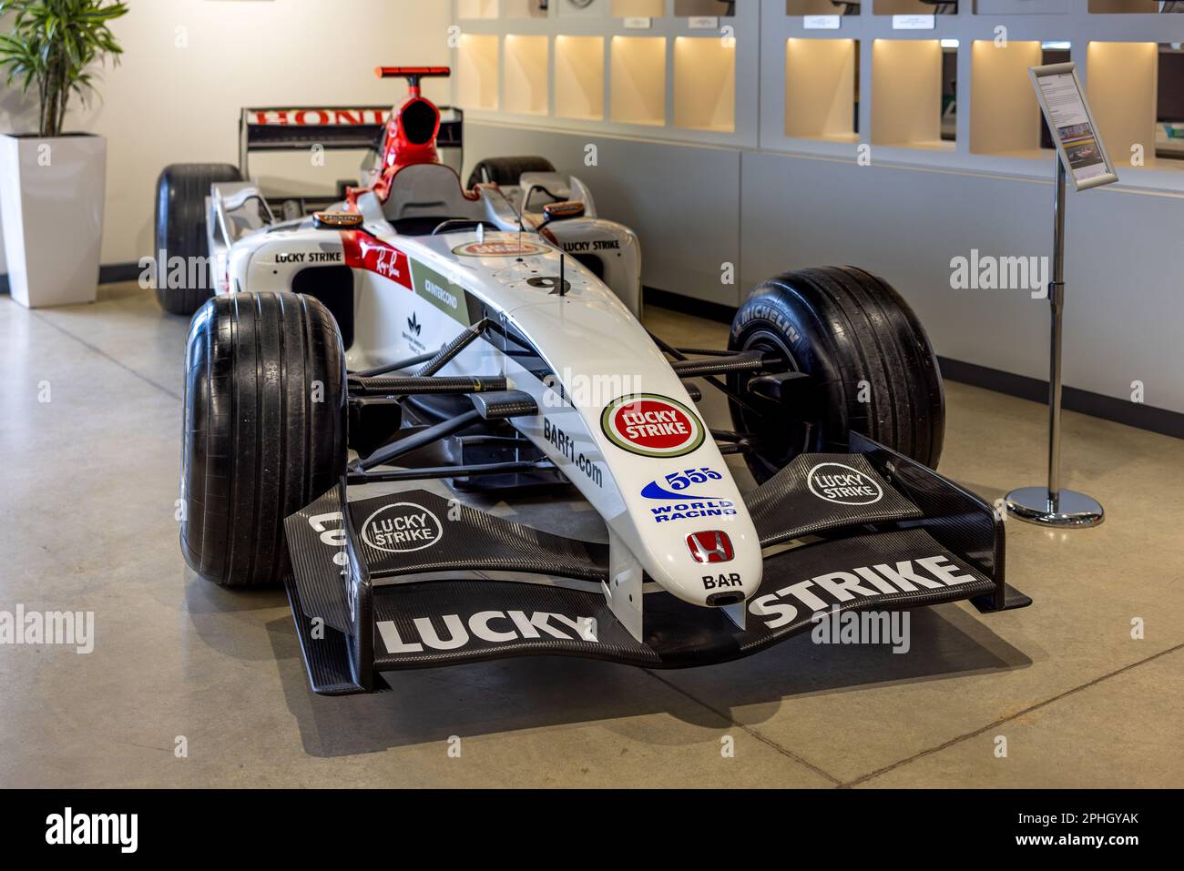 2004 BAR 006 Formula One Racing car on display at Motorsport UK based ...
