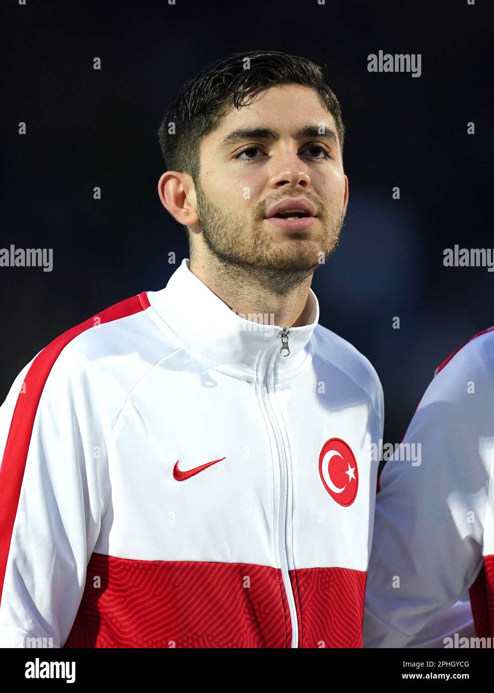 Turkey's Burak Ince lines up before the UEFA U19 European Championship ...