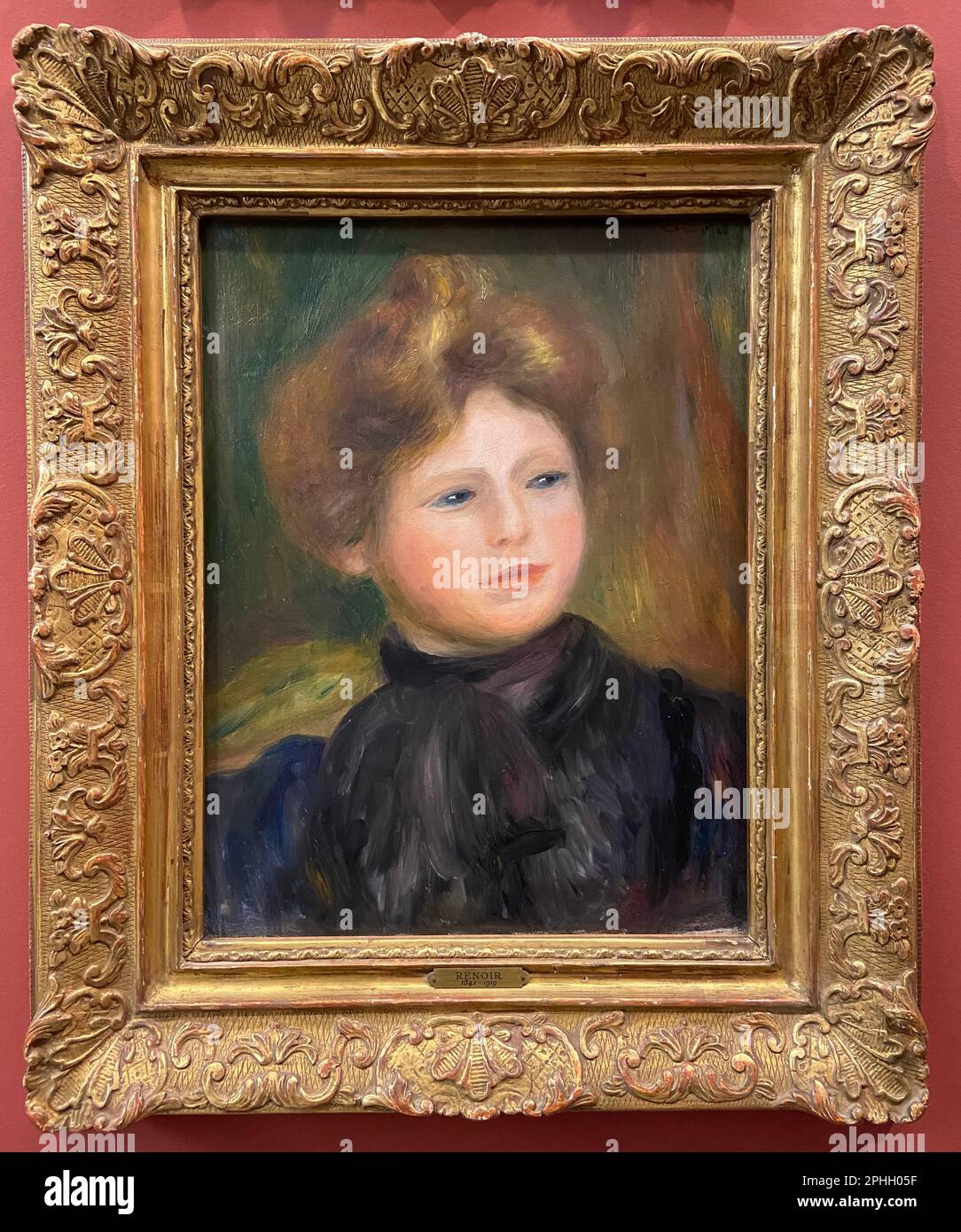 Paris, France - 02 19 2023: Le Louvre Museum. Portrait of a woman ...
