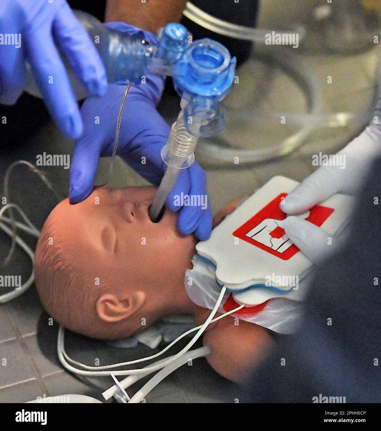 While one Yuma Fire Department first responder attempts to intubate a ...
