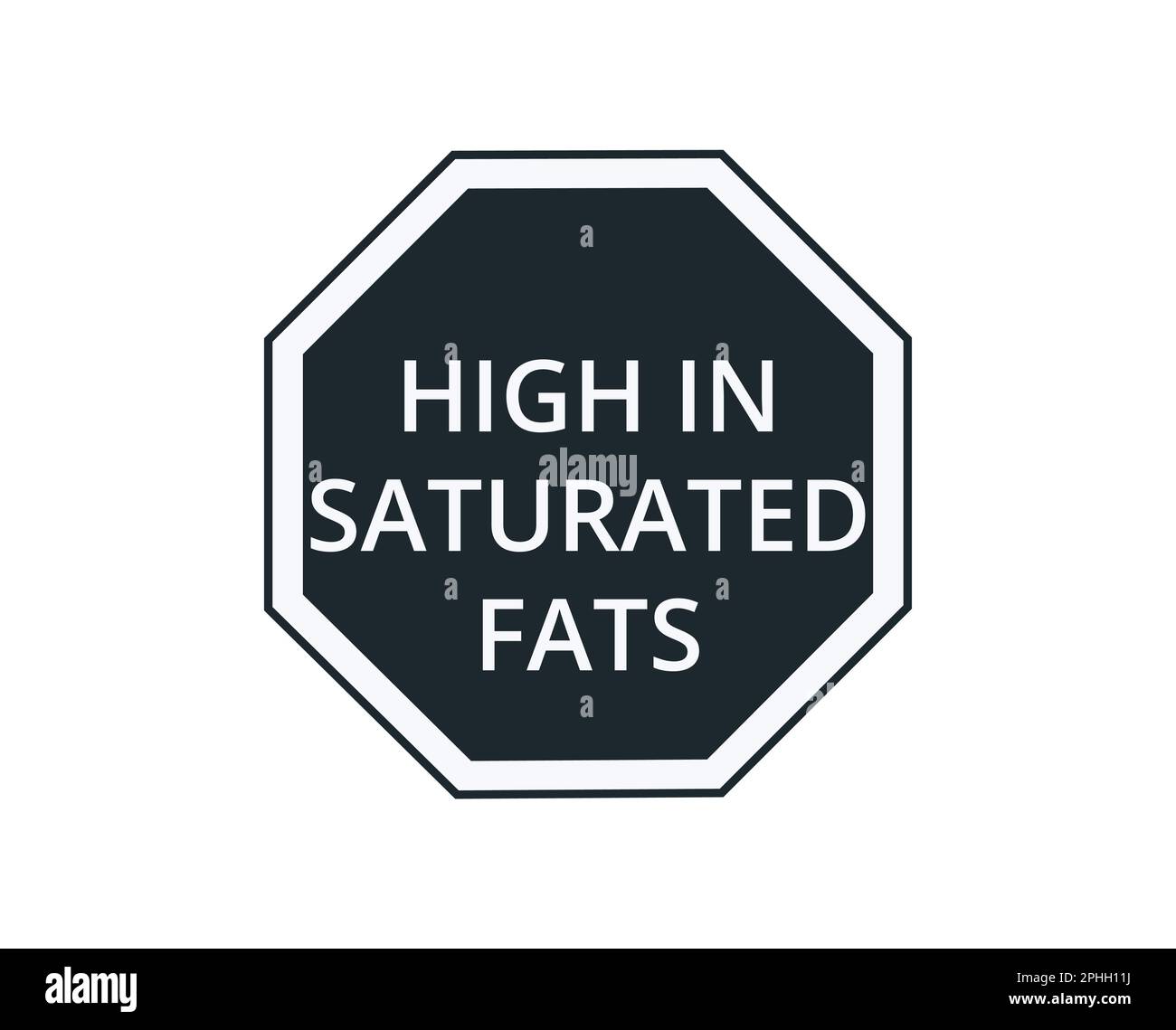 High Saturated Fats Label For Food Products Vector Illustration Stock Vector Image And Art Alamy