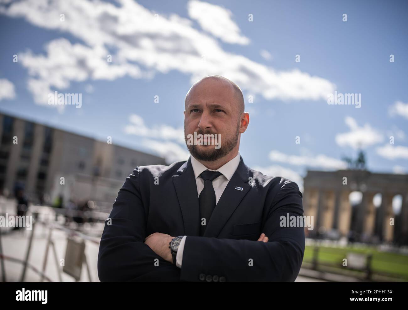 Berlin, Germany. 28th Mar, 2023. Jacek Siewiera, security advisor to ...