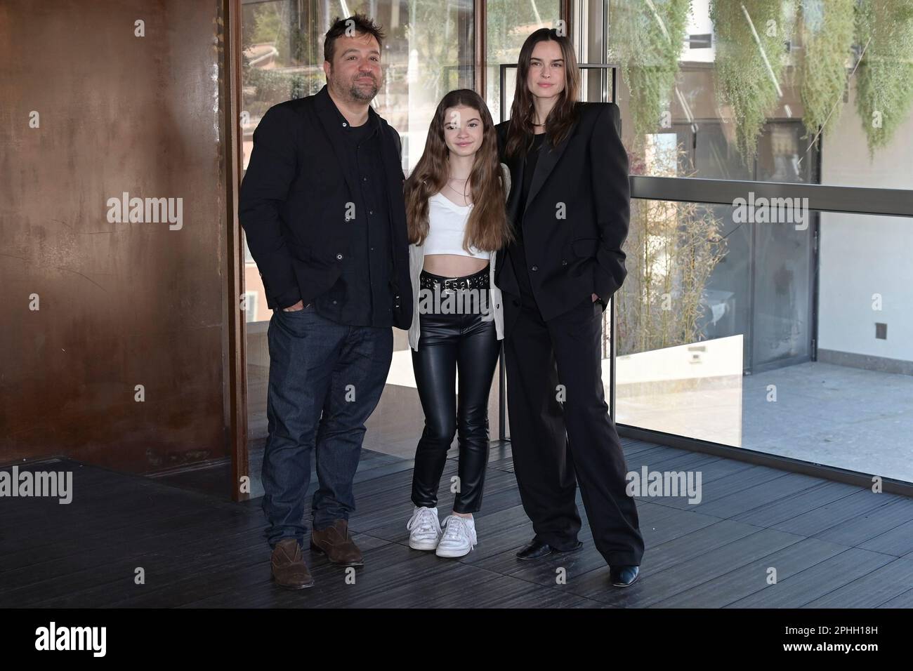 Rome, Italy. 28th Mar, 2023. Emanuele Scaringi (L), Greta Santi (C) and ...