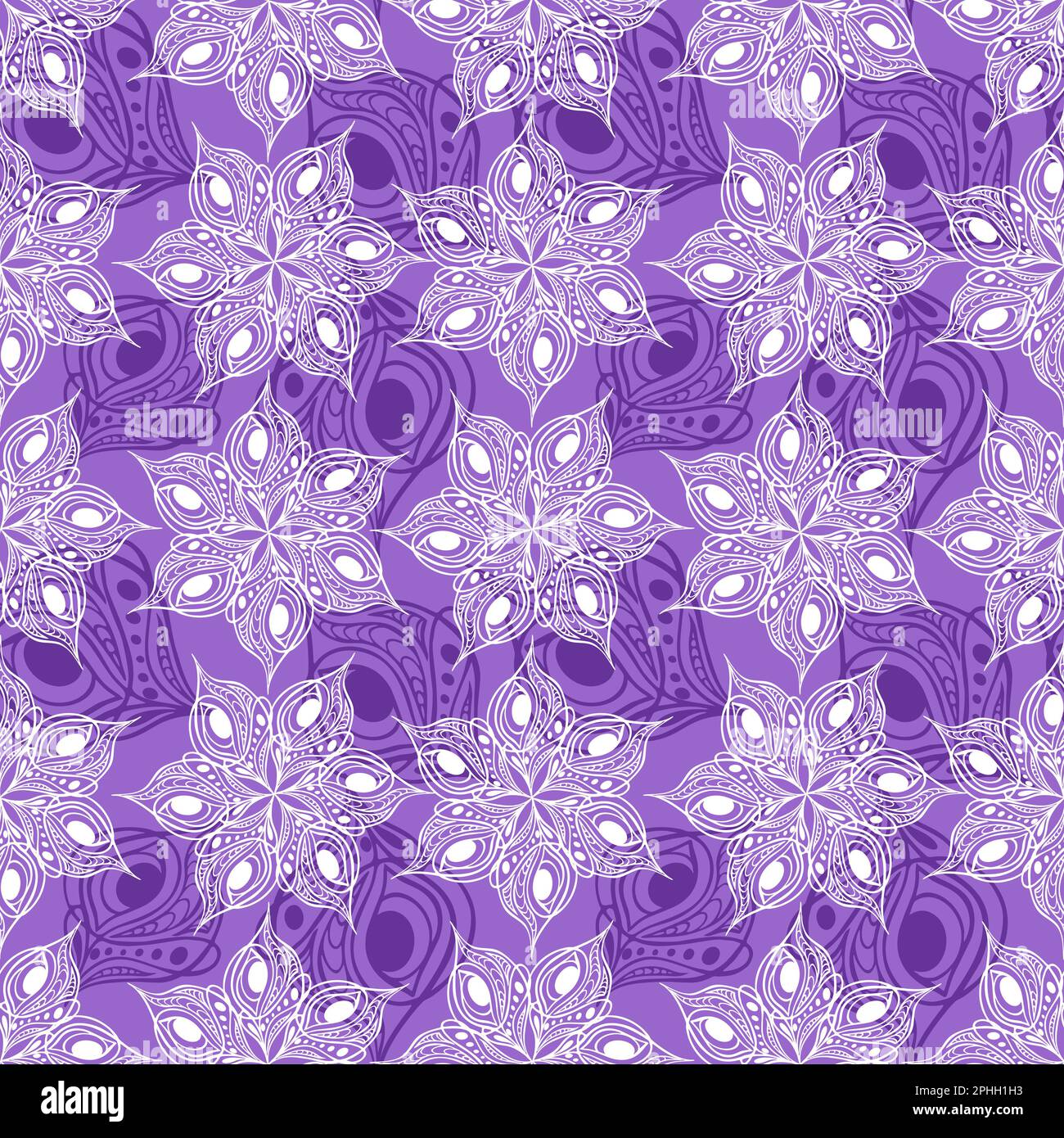 seamless pattern of abstract purple and white graphic elements on a ...