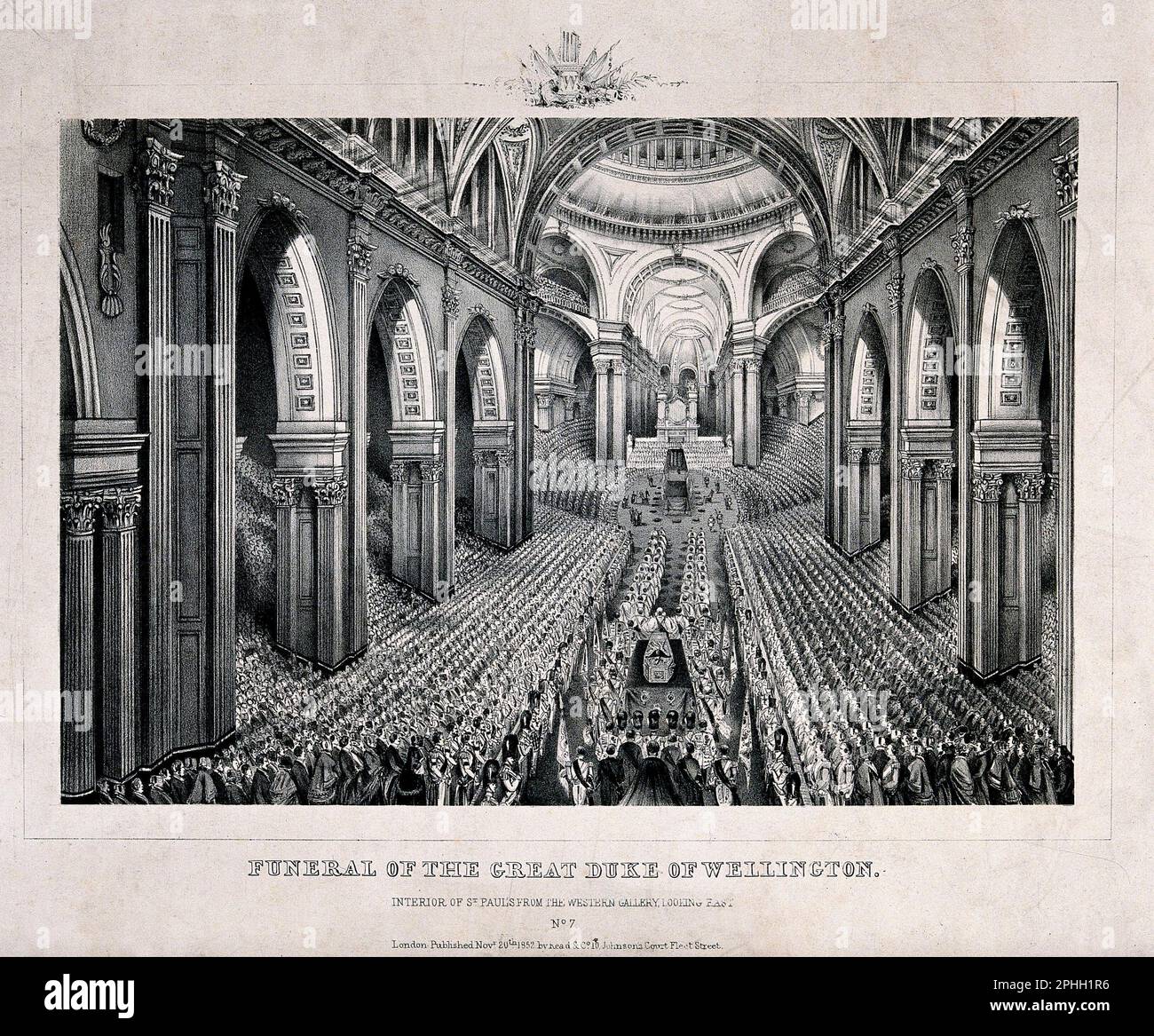 Funeral ceremony for the Duke of Wellington inside St. Pauls Cathedral ...