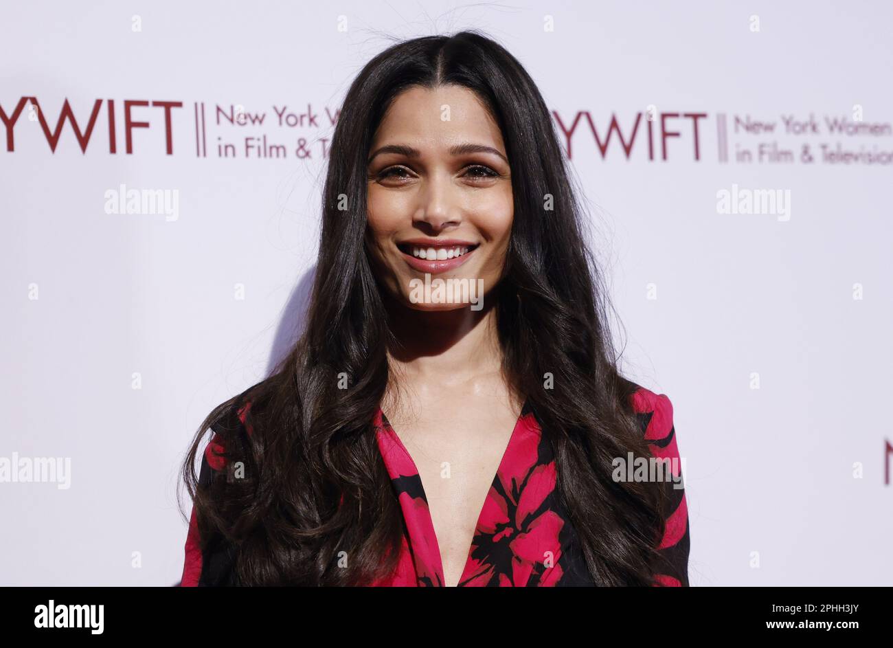 New York, United States. 28th Mar, 2023. Freida Pinto arrives on the ...