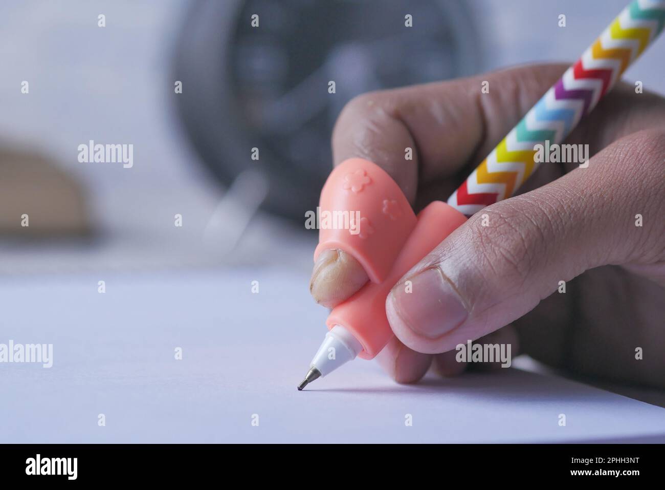 childing using writing corrector pen holder postures grip Stock Photo ...