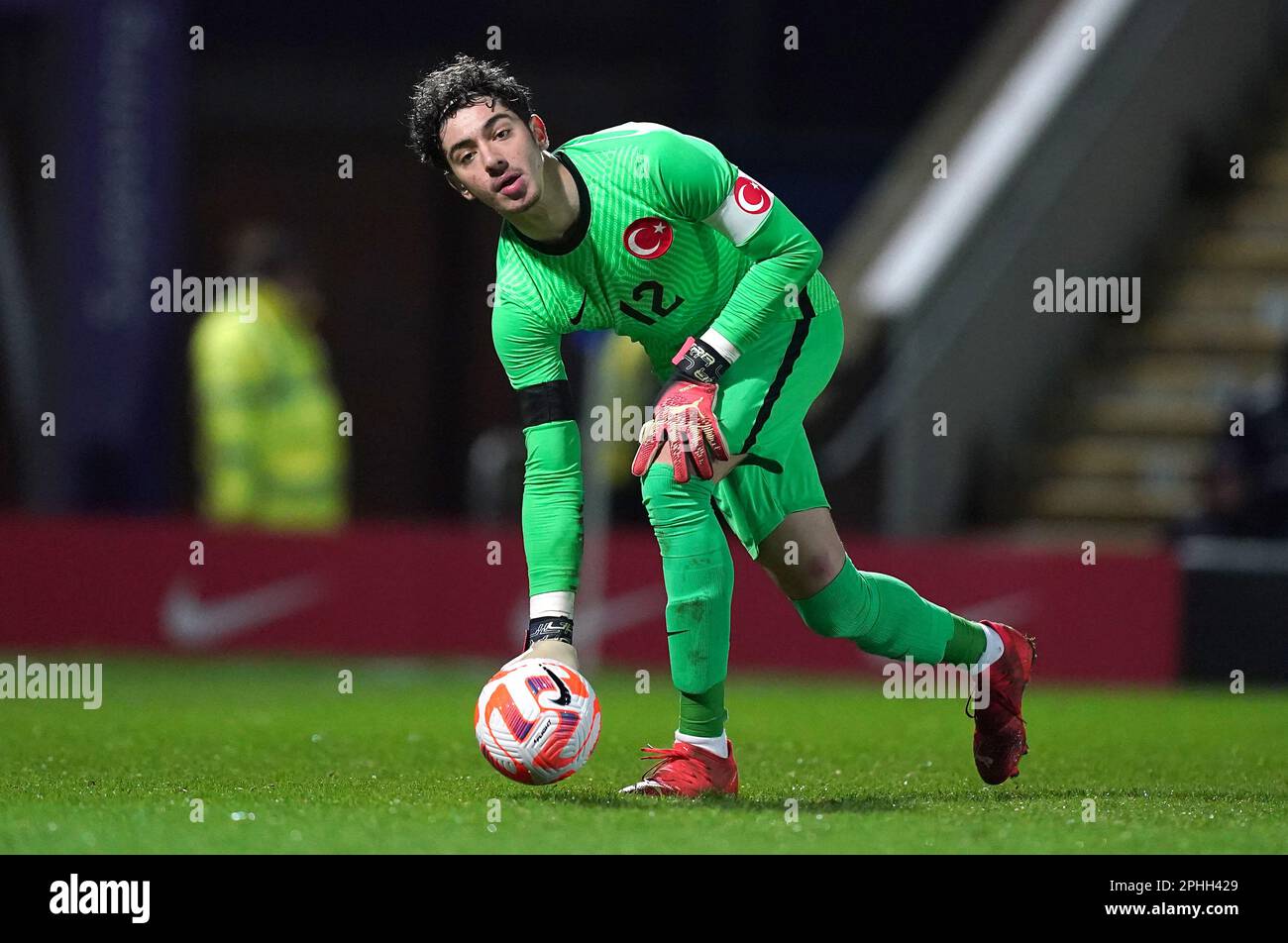 Turkey goalkeeper Jankat Yilmaz during the UEFA U19 European ...