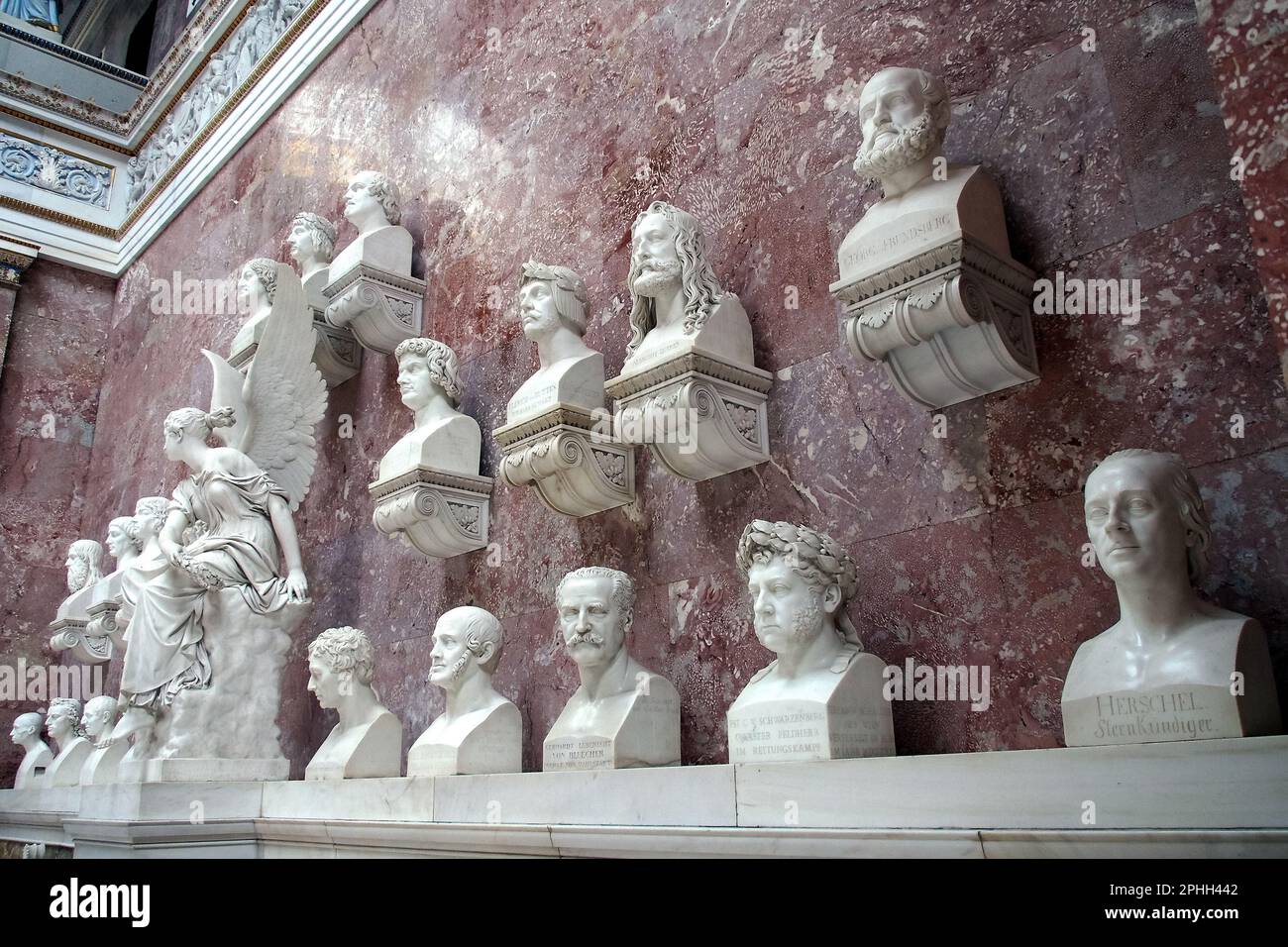Marble busts, main hall, Walhalla (memorial), hall of fame, that ...