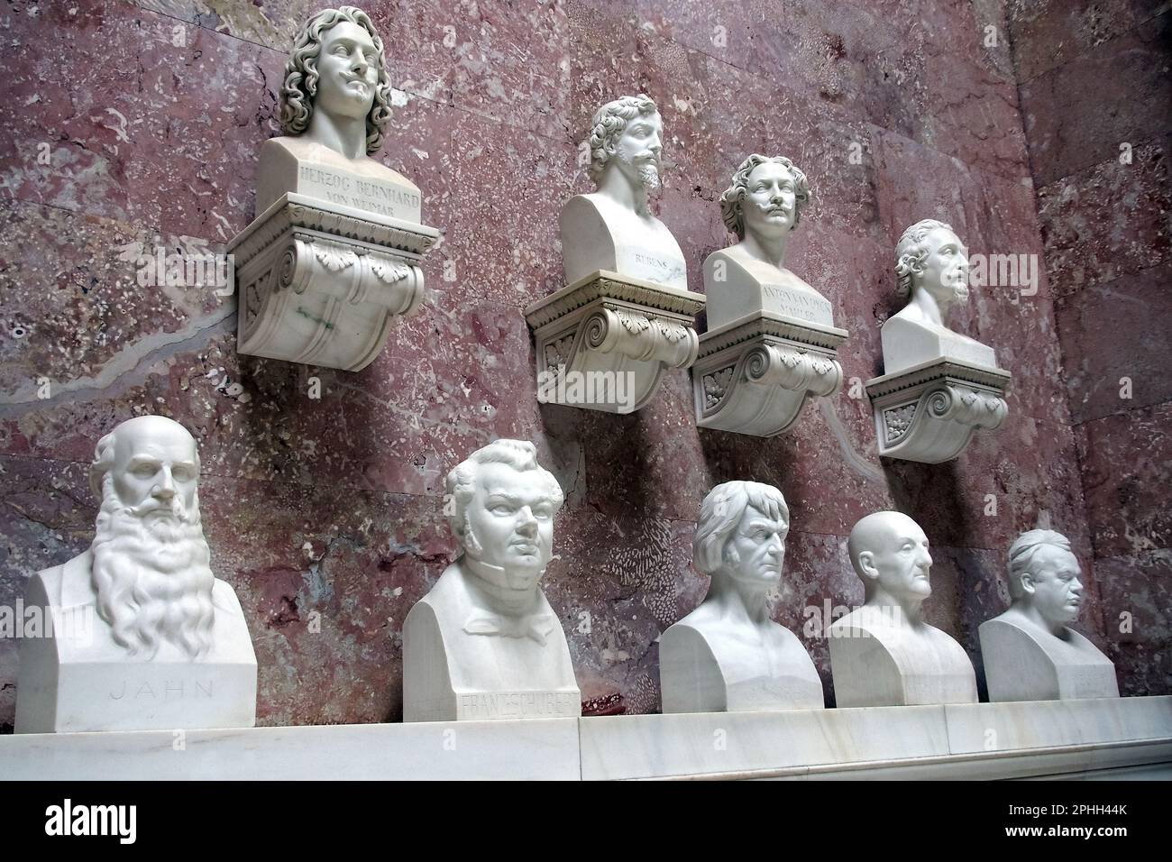 Marble busts, main hall, Walhalla (memorial), hall of fame, that ...