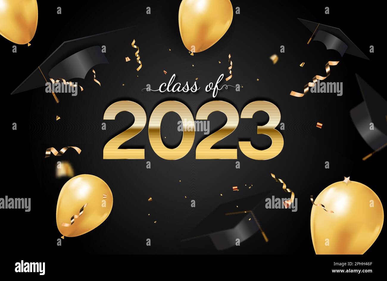 Happy Class of 2023 Greeting Vector Illustration EPS10 Stock Vector ...