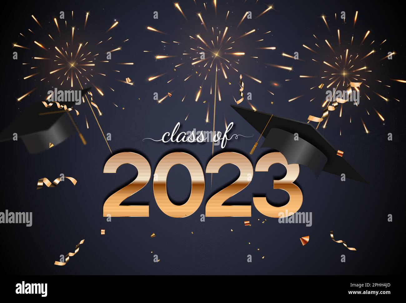 Happy Class of 2023 Greeting Vector Illustration EPS10 Stock Vector ...