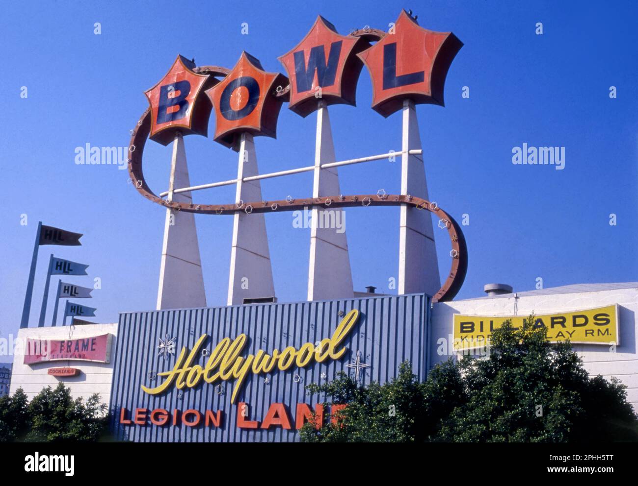 Hollywood Legion Lanes bowling alley in Hollywood, CA, 1978 Stock Photo ...
