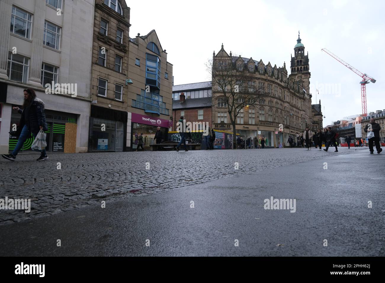 Sheffield City Centre Fargate Stock Photo - Alamy