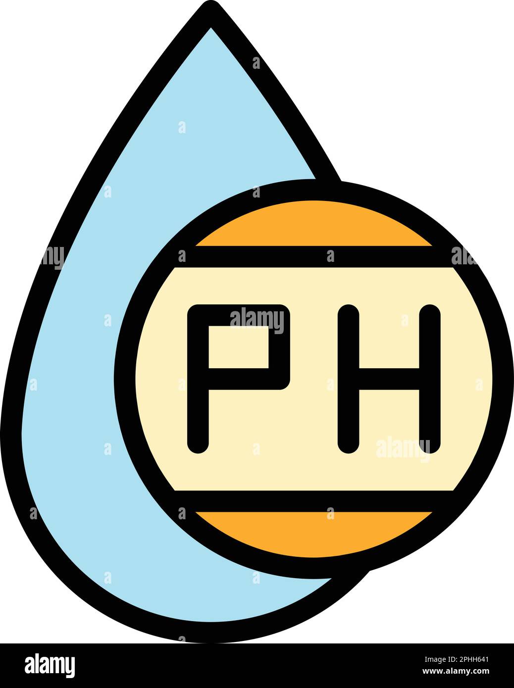 Neutral ph drop icon. Outline Neutral ph drop vector icon for web ...