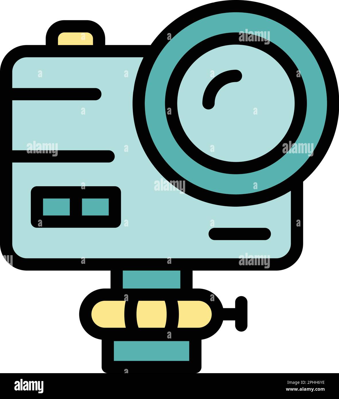 Hiking camera icon. Outline Hiking camera vector icon for web design ...