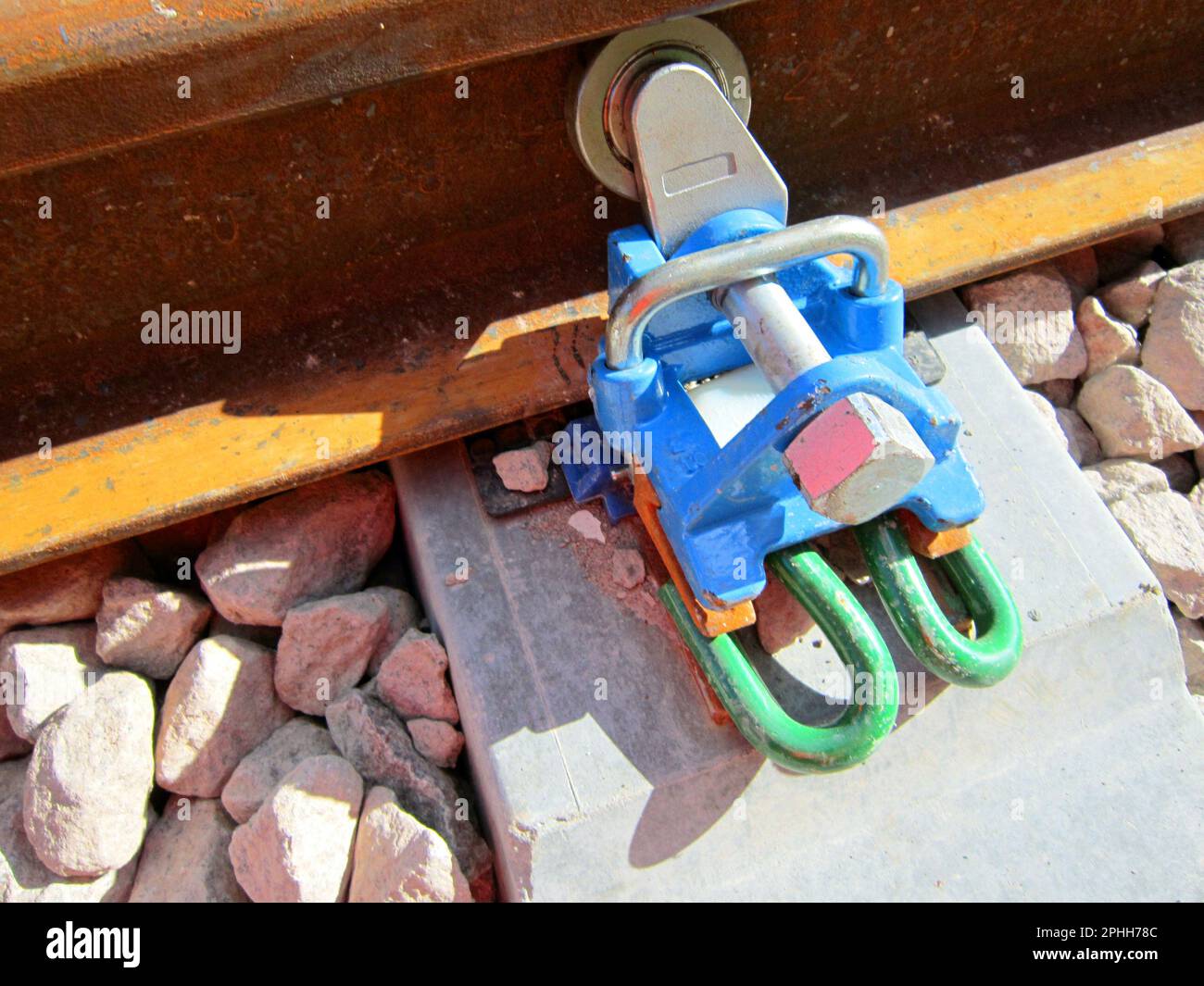 Railway track engineering in the UK Stock Photo - Alamy