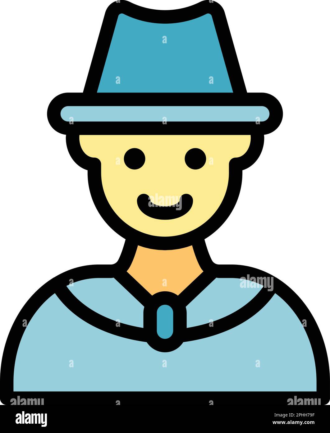 Scout Man Icon Outline Scout Man Vector Icon For Web Design Isolated On White Background Color