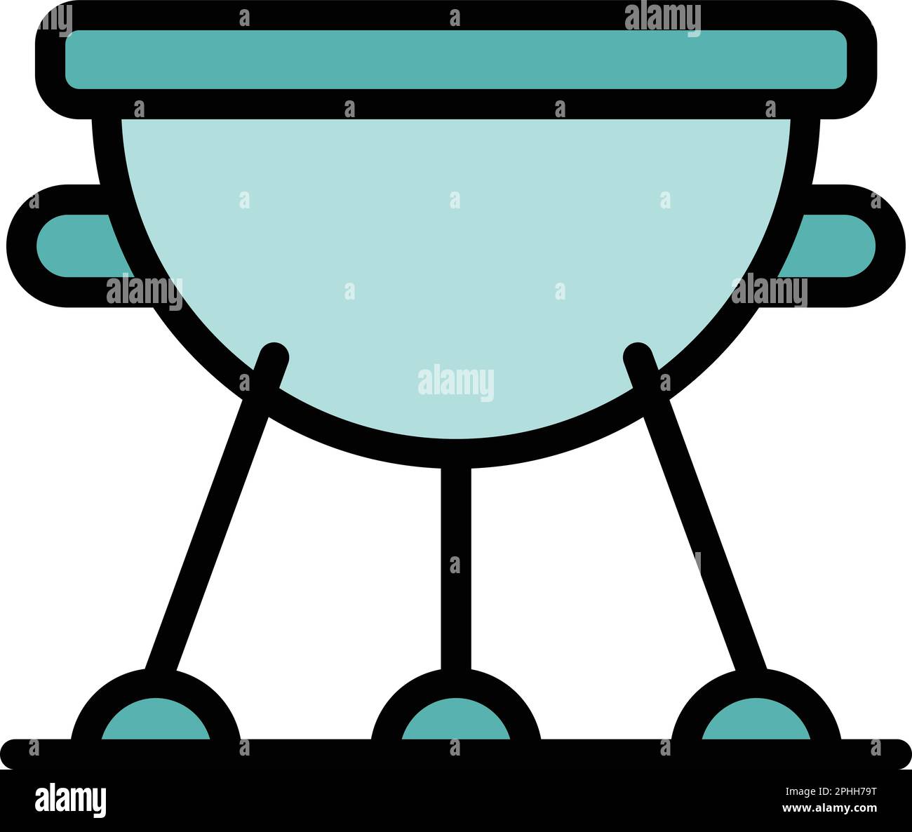 Camping grill icon. Outline Camping grill vector icon for web design ...