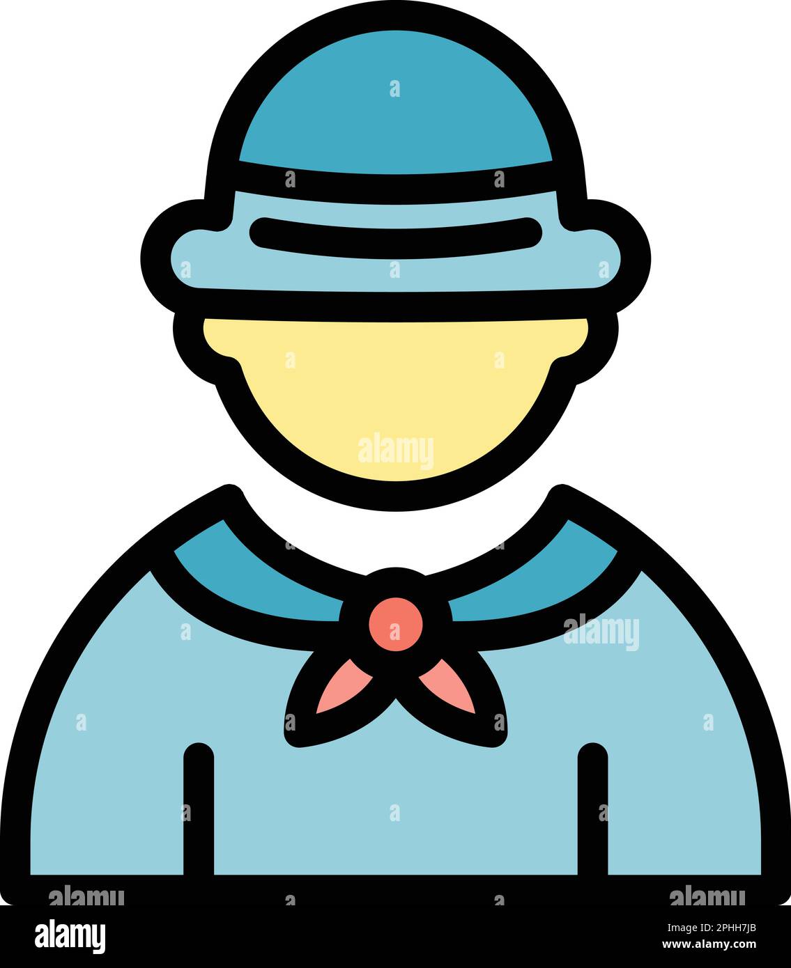 Scout boy icon. Outline Scout boy vector icon for web design isolated ...