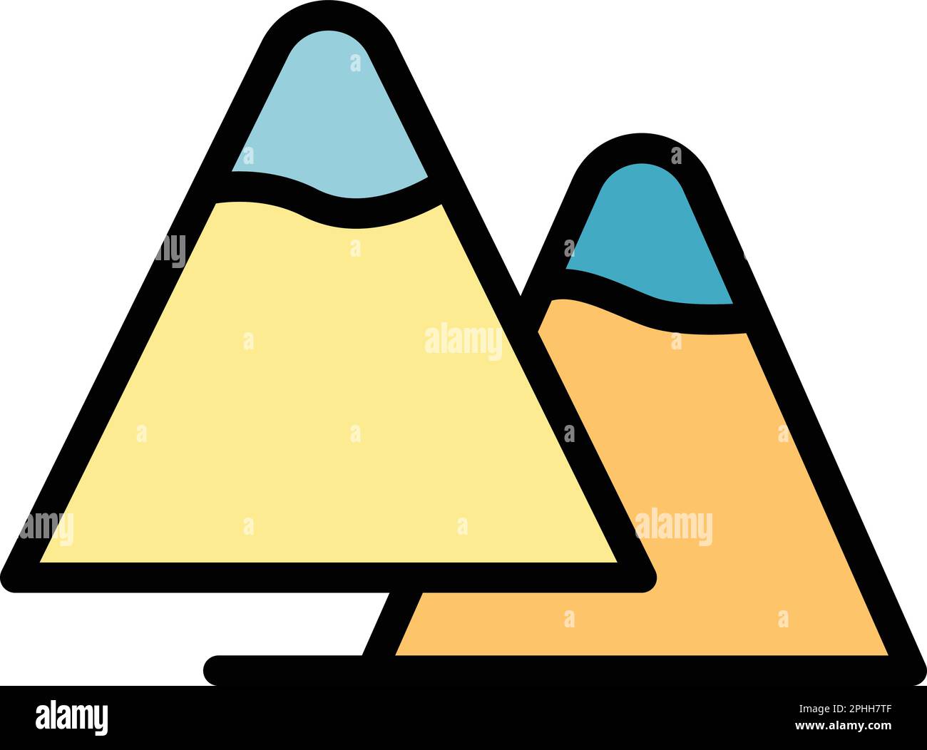 Scouting mountain icon. Outline Scouting mountain vector icon for web ...