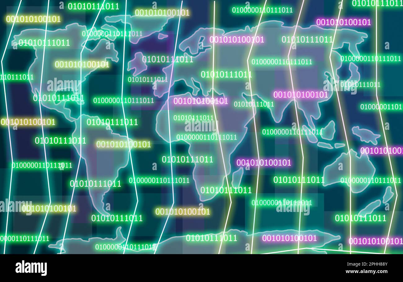 world data flow, global connection, technology design Stock Photo - Alamy