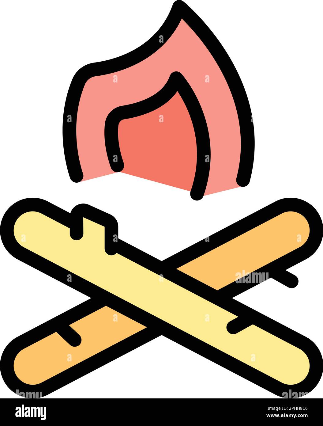 Scouting fire icon. Outline Scouting fire vector icon for web design ...