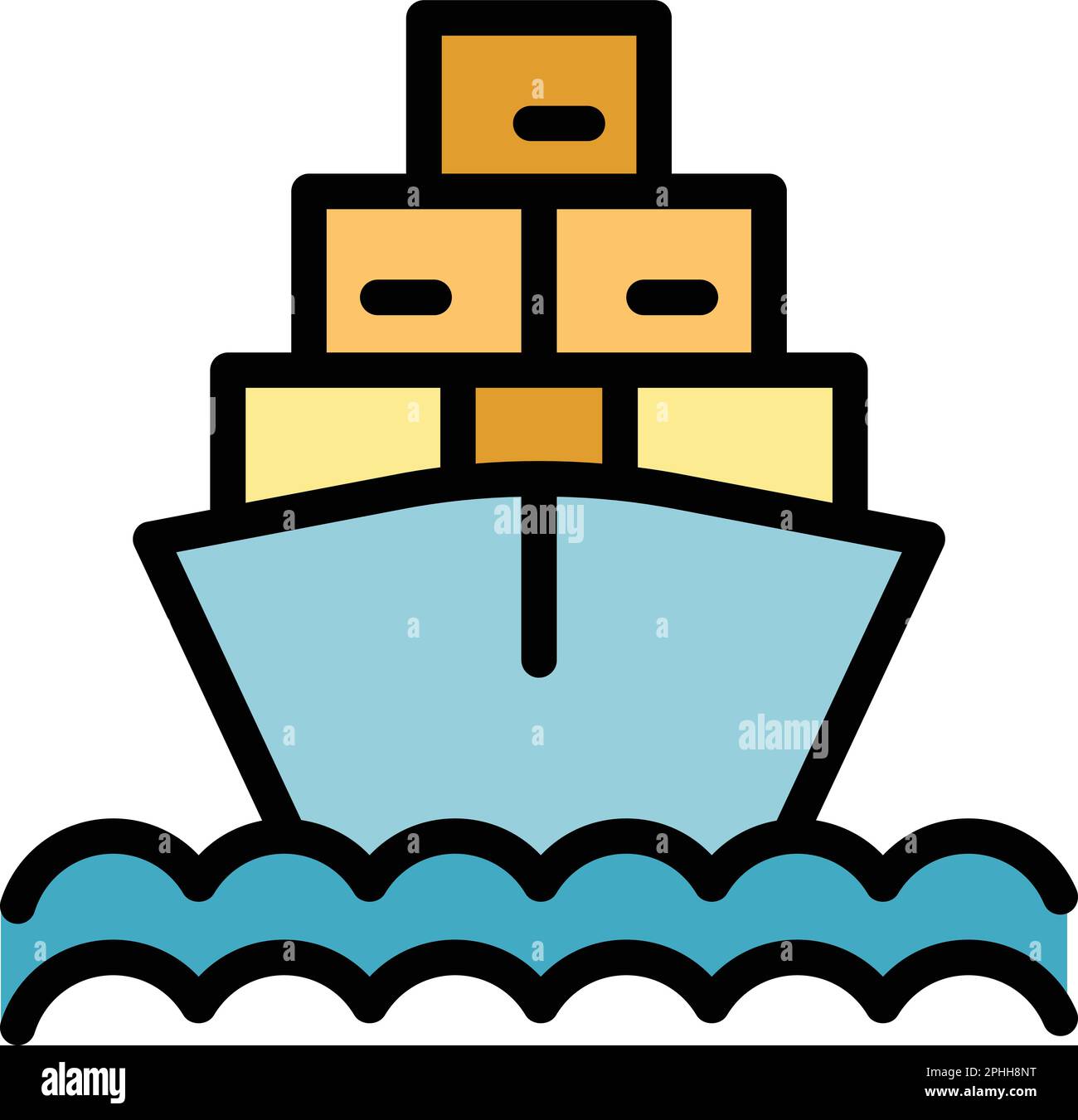 Shipping boat icon. Outline Shipping boat vector icon for web design ...