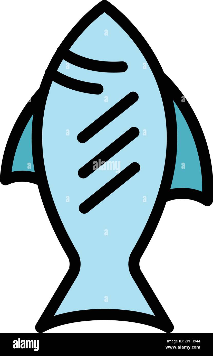 Grilled tuna icon. Outline Grilled tuna vector icon for web design ...