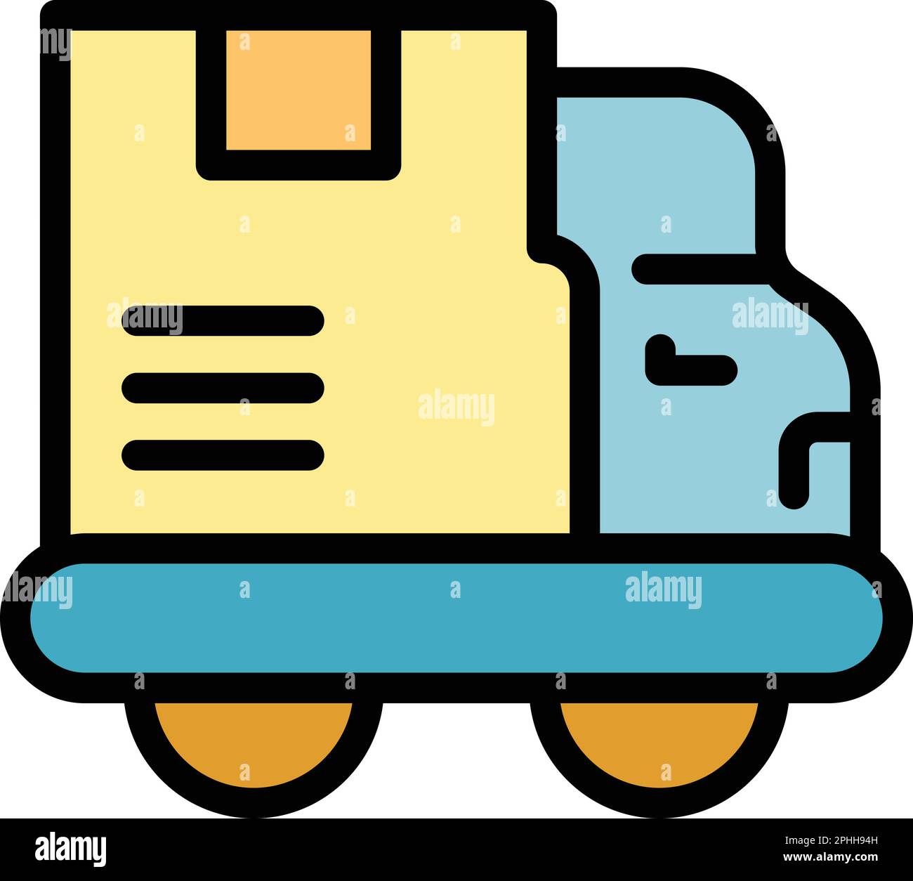 Delivery machine icon. Outline Delivery machine vector icon for web ...