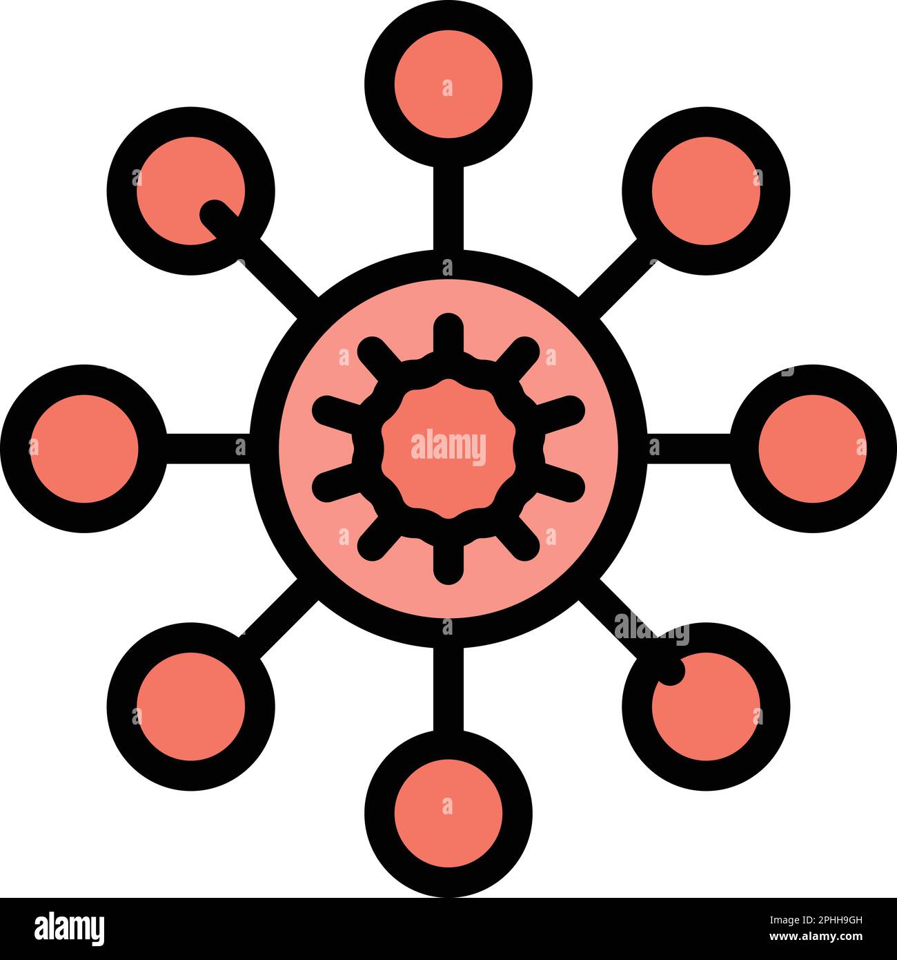 Virus infection icon. Outline Virus infection vector icon for web ...