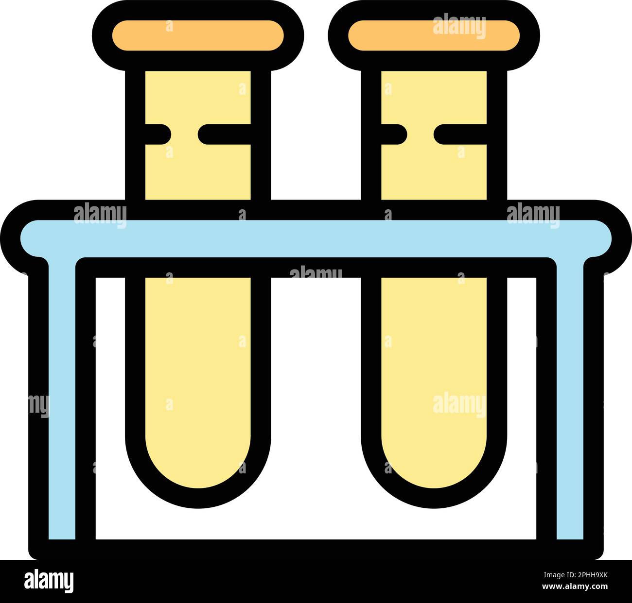 Analysis tubes icon. Outline Analysis tubes vector icon for web design ...