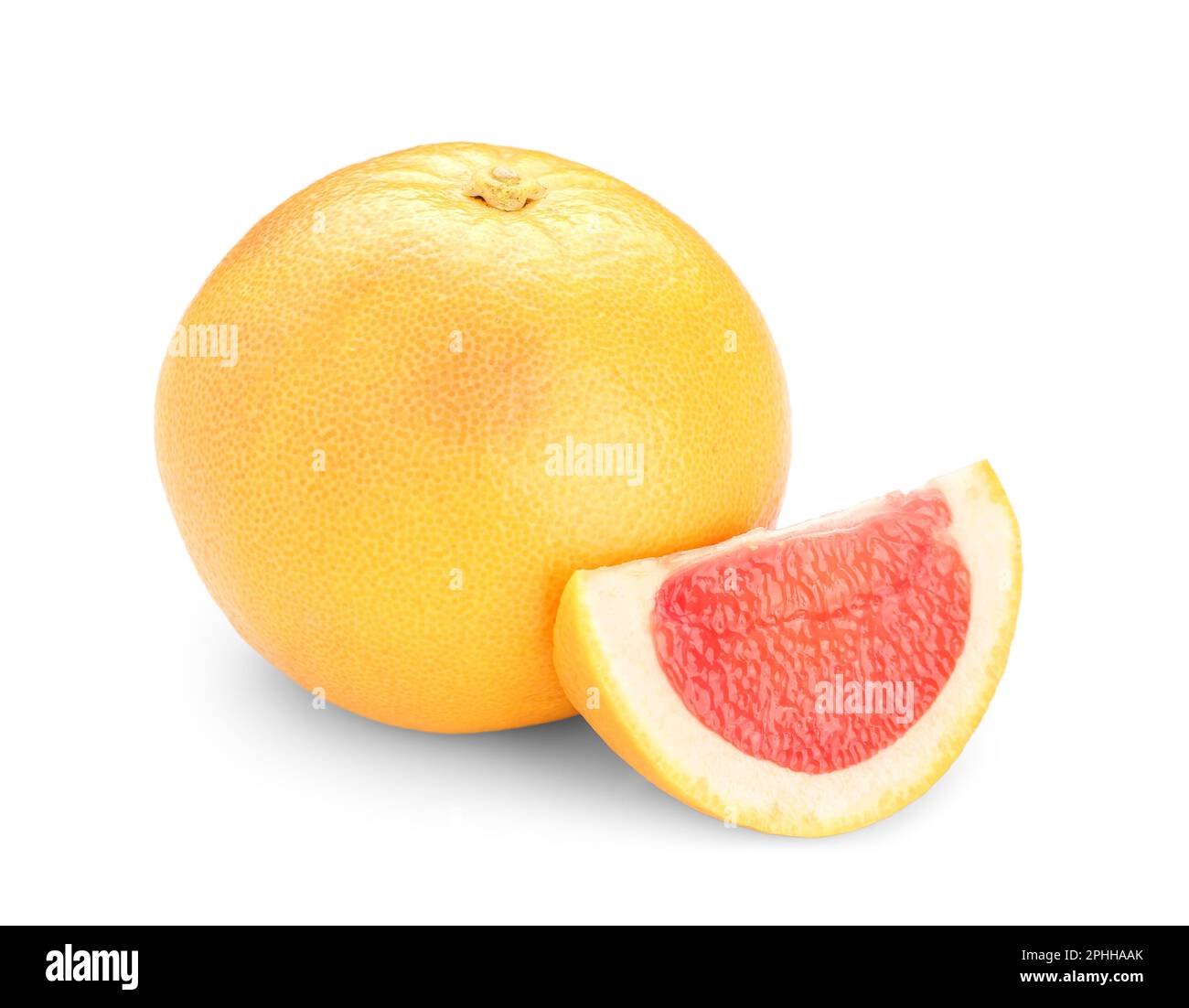 Ripe grapefruit isolated on white background Stock Photo - Alamy