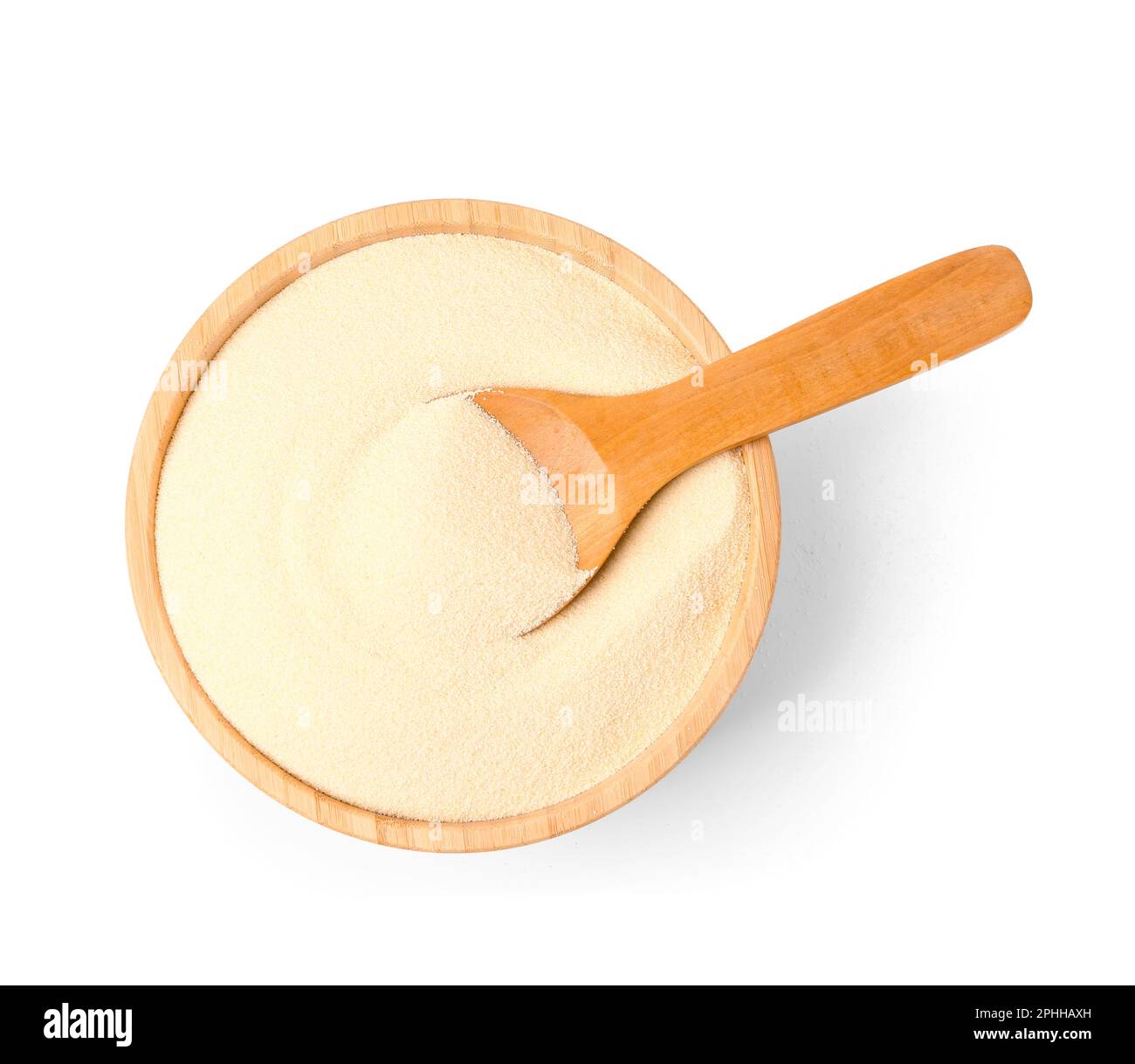 Bowl of raw semolina on white background Stock Photo - Alamy