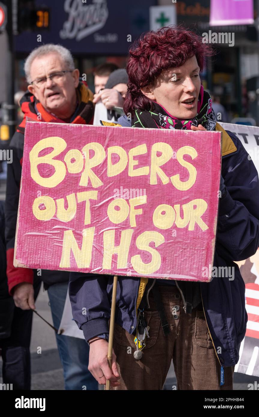 Medical health protesting placard banner hi-res stock photography and ...